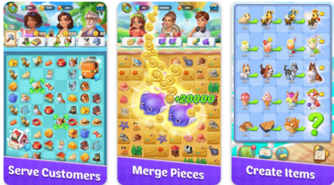 Seaside Escape: Merge & Story - 🌟 Desercik.pl