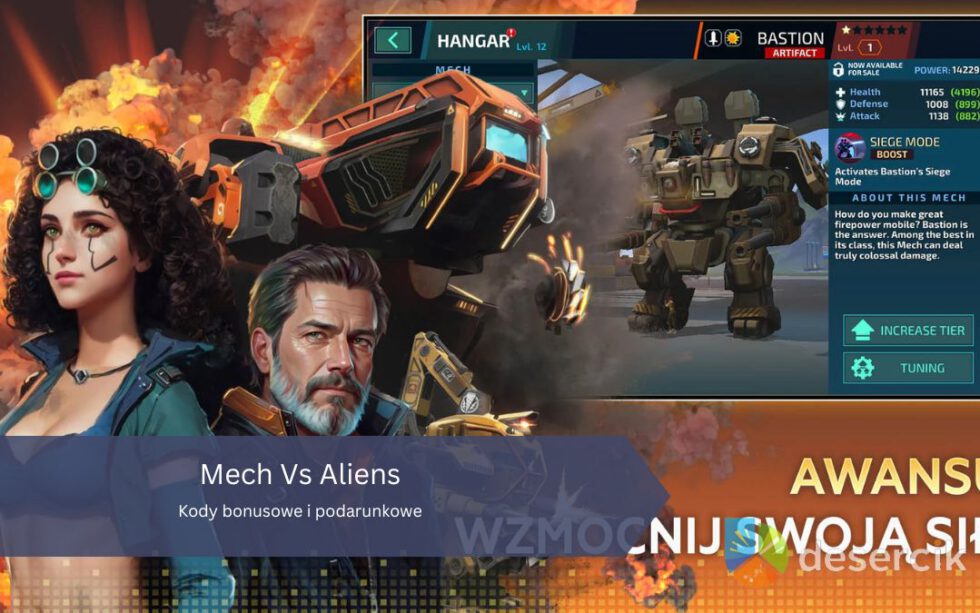 Mech Vs Aliens: Kody bonusowe i podarunkowe lipiec 2025 - 🌟 Desercik.pl