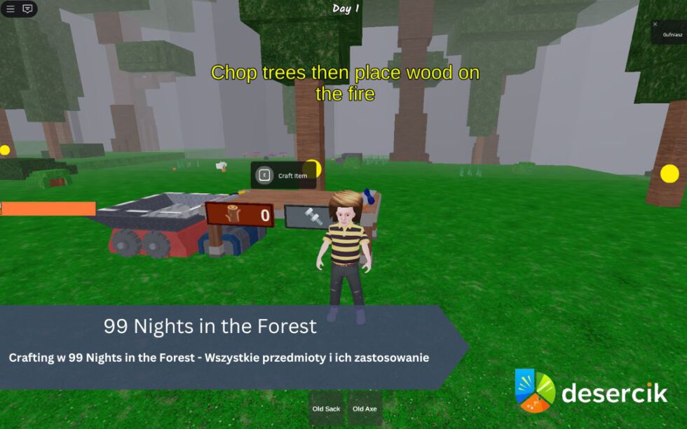 Crafting w 99 Nights in the Forest - Wszystkie przedmioty i ich zastosowanie - 🌟 Desercik.pl